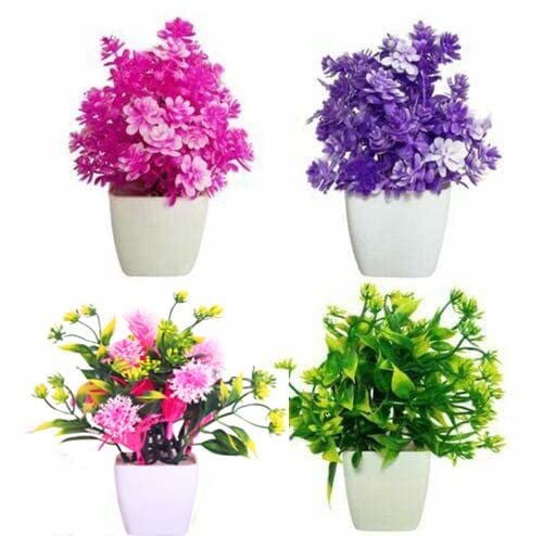 Buy Unix Wild Artificial Flowers in Plastic Pot for Home Decoration ...