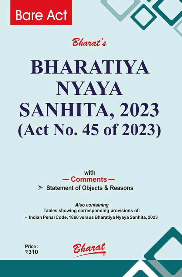 Buy The Bharatiya Nyaya Sanhita (BNS) 2023 Bare Act 2024 EDITION Bharat Publishers (New Criminal ...