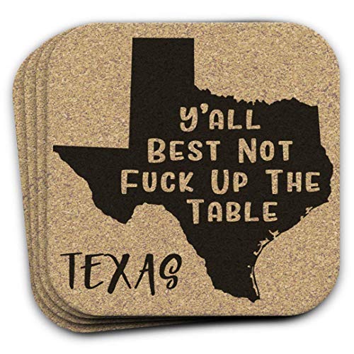 Amazon.com: Texas State Gift Souvenir 4pc Cork Coaster Set : Home & Kitchen
