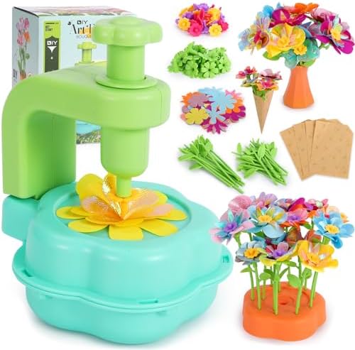 Amazon.com: Flower Craft Kits for Kids, Arts and Crafts Activity Toys ...