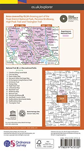 The Peak District: White Peak Area Map | Weatherproof | Peak District ...