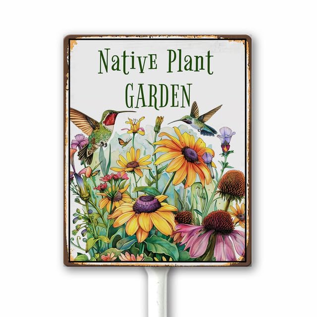 Amazon.com: Native Plant Garden Sign - Native Plant Sign - Wildlife ...