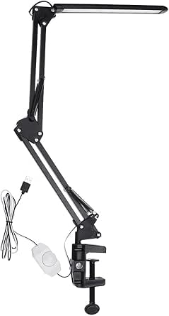 Table Lamp Led Swing Arm Desk Lamp USB Dimmable Flexible Arm Lamp Clamp ...