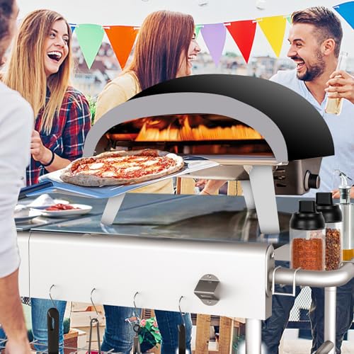 Pizza Oven Table Grill Cart for Ooni Koda/Karu/Fyra 16& 12 with Pizza ...