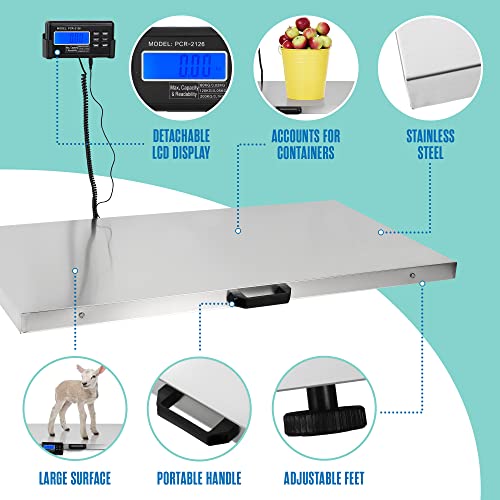 Snapklik.com : Dog Scale For Large Dogs, Vet Pet Scales, Digital Animal ...