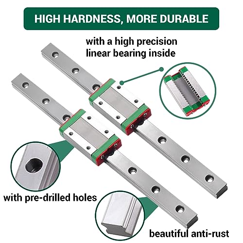 Snapklik.com : CNCYEAH MGN12H 400mm 1 Piece Linear Rail Guide Miniature ...