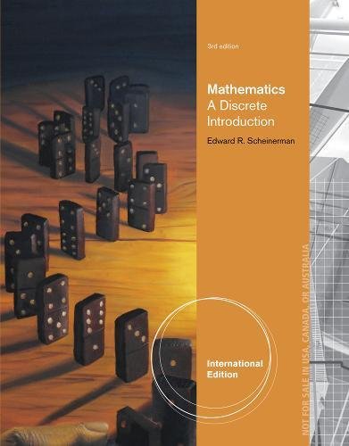Mathematics A Discrete Introduction Edward R Scheinerman 9780840065285 Books