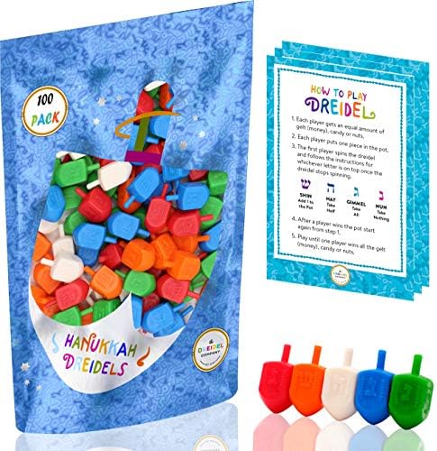 Amazon.com: The Dreidel Company Hanukkah Wooden Dreidel, Design Your ...