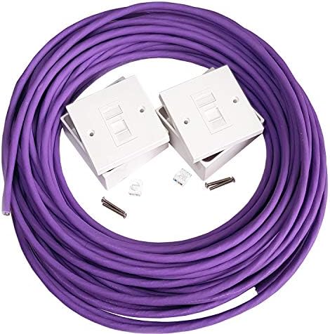 25m CAT6a Router/Internet Extension Kit – Indoor Low Smoke Zero Halogen ...