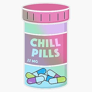 Amazon.com: Chill Pills - 25Mg Sticker Vinyl Waterproof Sticker Decal ...