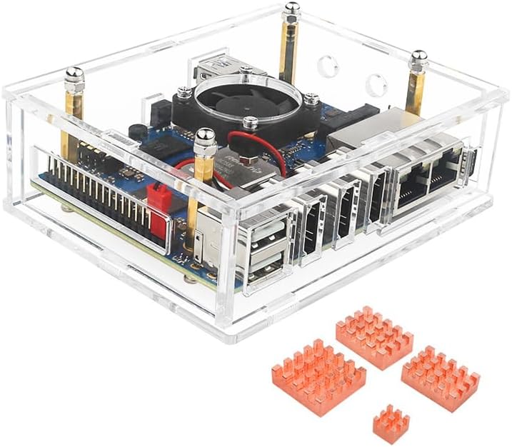 Amazon.com: eleUniverse Orange Pi 5 Plus Case (N508), Metal Enclosure with Cooling Fan & 4PCS ...