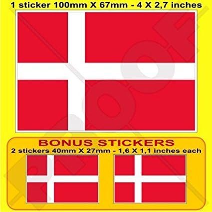 Amazon.com: DENMARK Danish Flag Danmark 4" (100mm) Vinyl Bumper Sticker ...