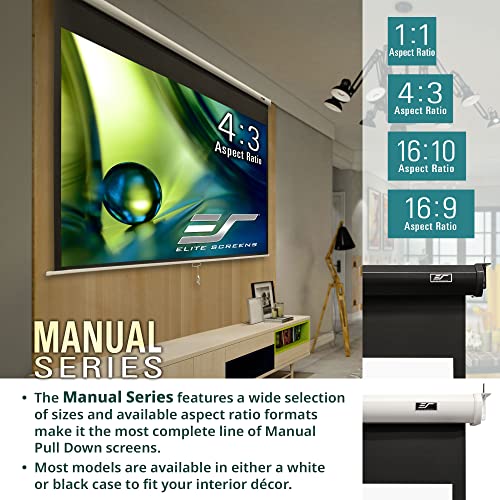 Snapklik.com : Elite Screens Manual Series, 100-INCH 4:3, Pull Down ...