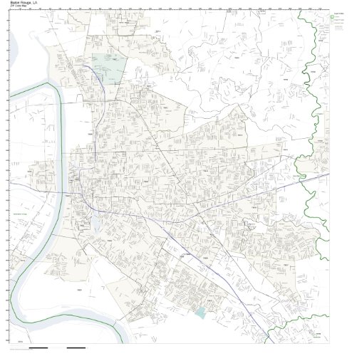 ZIP Code Wall Map of Baton Rouge, LA ZIP Code Map Laminated: Amazon.com ...