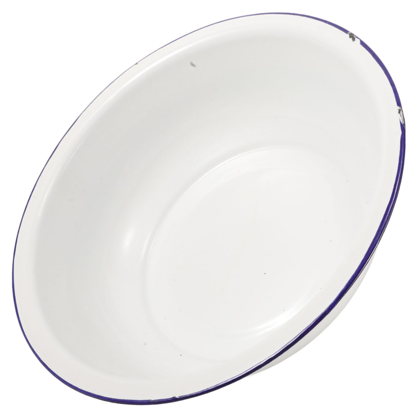 Amazon.com: Healeved Enamel Basin 11.79 Inch Enamel Bowl Large Wash ...