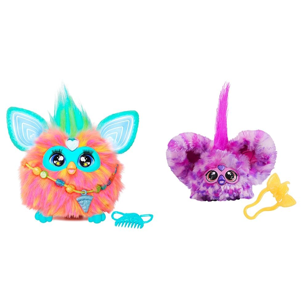 Furby Hasbro Coral Interactive Toy Plush - English version,6 inch ...