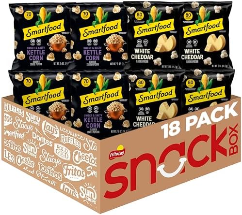 Amazon.com: Smartfood Popcorn, Variety Pack, 0.5 Ounce (Pack of 18)