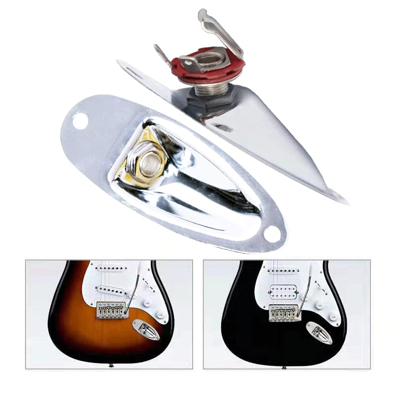 Snapklik.com : Boat Style 1/4" Loaded Guitar Output Jack Socket Plate ...