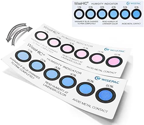 Amazon.com: Wisesorb 50 Pack Humidity Indicator Cards, 6 Spot 10-60% ...