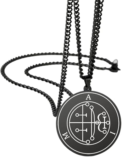 Amazon.com: Lesser Key Of Solomon Demon Seal Necklace, Stainless Steel ...