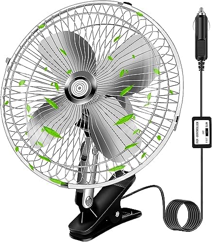 Amazon.com: Professional EZ Travel Collection 12V Mini Clip on Fan Car ...