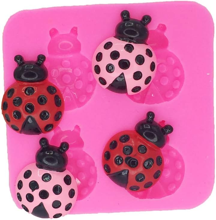 Amazon.com: 1 Pc Lovely Insect Ladybug Ladybird Silicone Mold for DIY ...