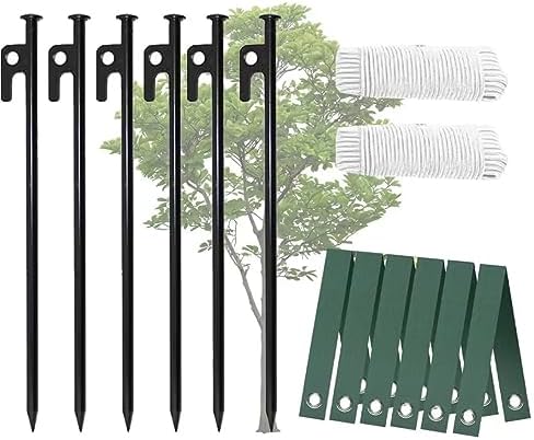 Amazon.com : Heavy Duty Steel Tree Stake Kits,Tree Stakes and Supports ...