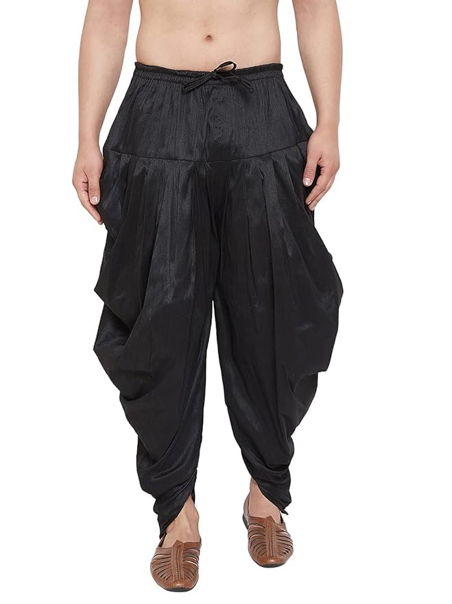 CRYSTAL REVENUE Men's Readymade Elastic Cotton Silk Dhoti for men, Free ...