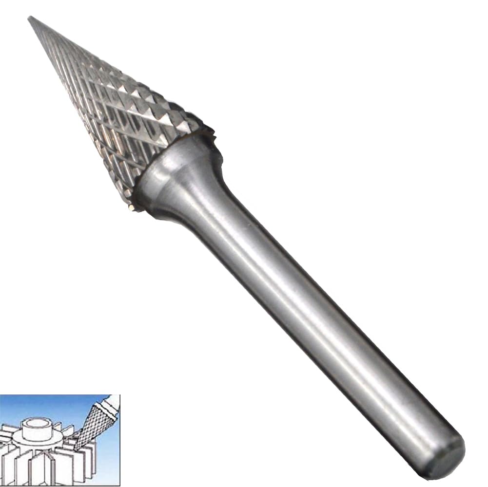 Snapklik.com : 5pcs 1/2 Dia,Carbide Burrs, Ball,Flat Rounded Cutter ...
