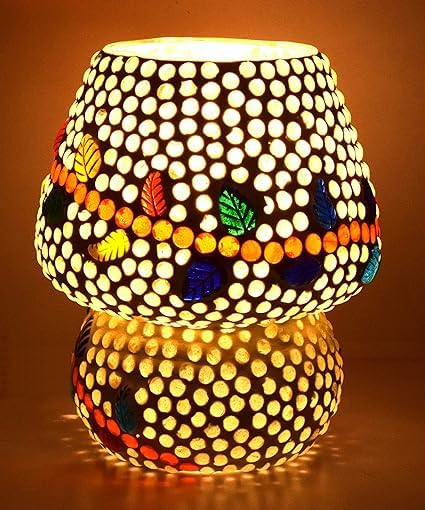 Buy SVAH Mosaic Glass Lamp for Home/Office/Festival Decoration_A10 ...