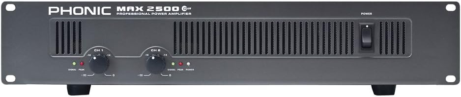 Phonic Max 2500 Plus 1500 W Amplificador de Potencia : Amazon.com.mx ...