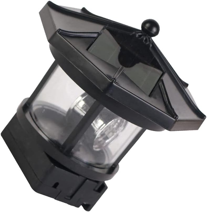 Amazon.com : Happyyami LED Solar Powered Lighthouse Lamp 360 Degree ...