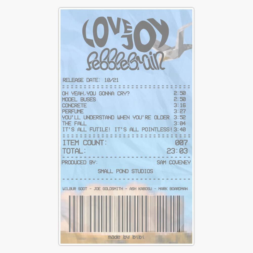 Amazon.com - Lovejoy Pebble Brain Receipt Bumper Sticker Vinyl Decal 5"