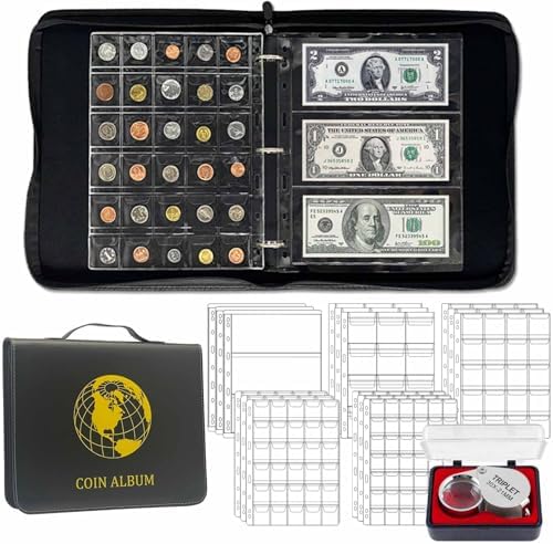 Amazon.com : 321 Pockets Coin Collection Holder Album Book for ...