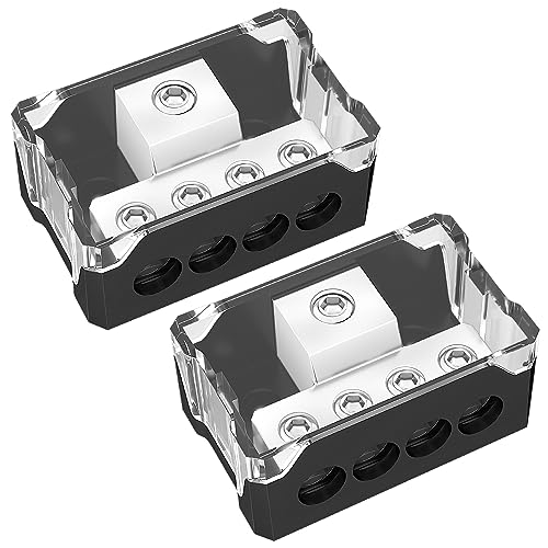 Snapklik.com : Joinfworld 4 Way Power Distribution Block Car Audio 0/2 ...