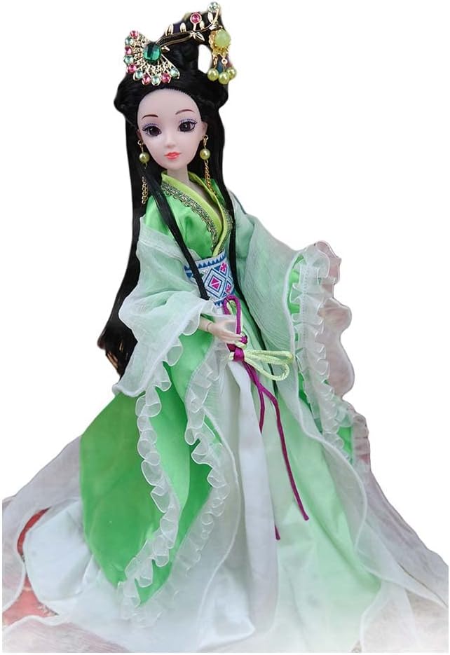 Amazon.com: Chinese Hanfu Ball Joints Doll Handmade Ancient Costume ...