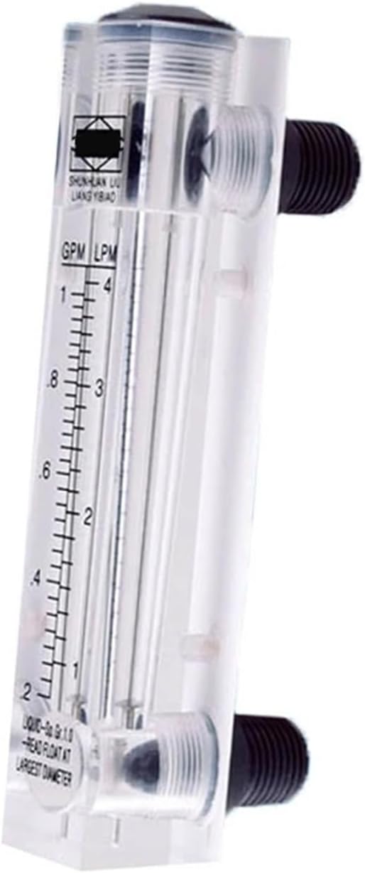 0.5-5Gpm 2-18Lpm Rotameter Flowmeter Acrylic Panel Water Flow Meter 1/2 Water Measuring Meter ...