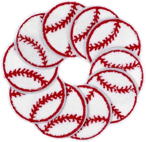 Amazon.com: TEHAUX 10pcs Baseball Iron on Patches, 3 inch Chenille ...