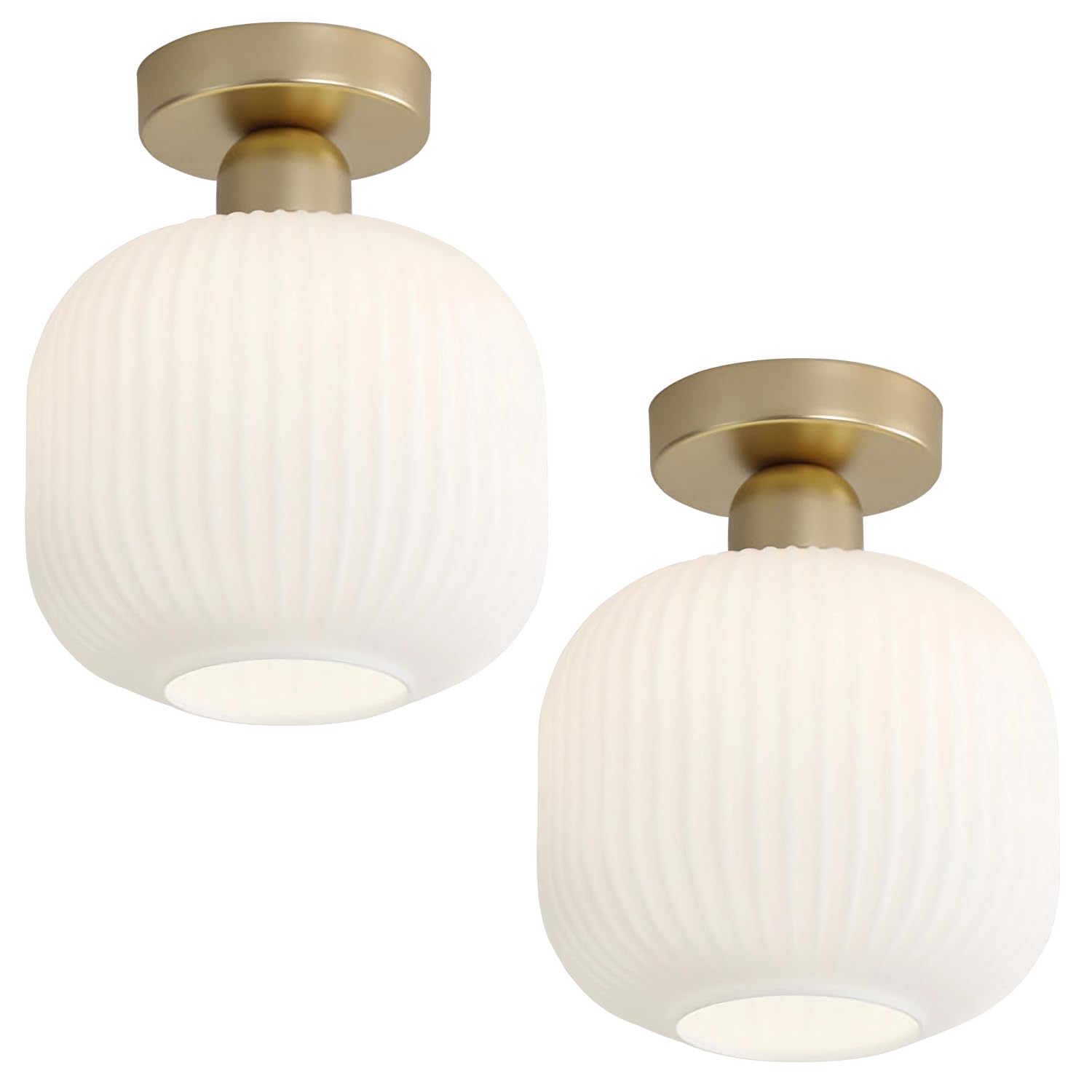 Snapklik.com : KCO Lighting Small Bedroom Ceiling Lights Milk Glass ...