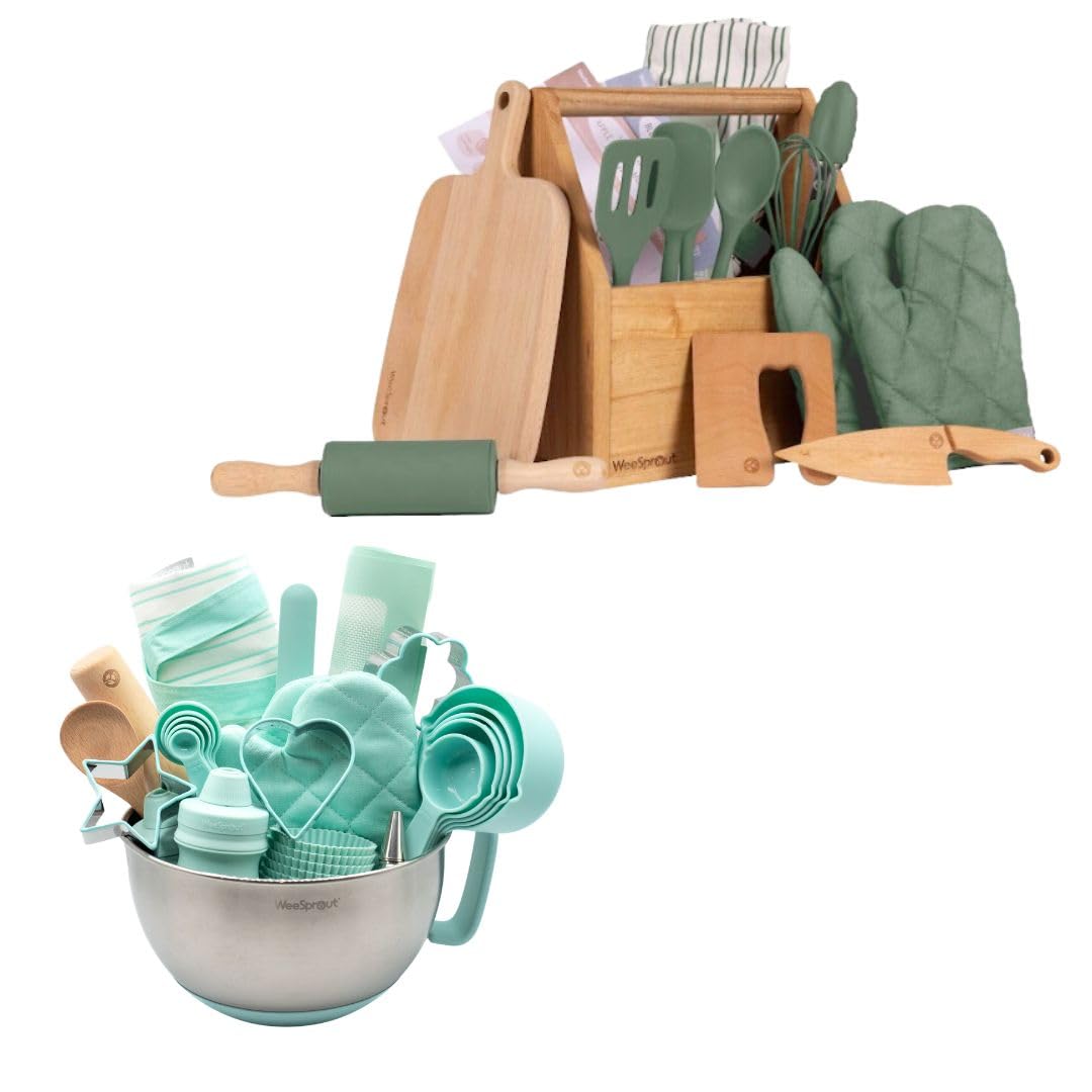 Amazon.com: WeeSprout Cooking and Baking Kit Bundle for Kids - Child ...