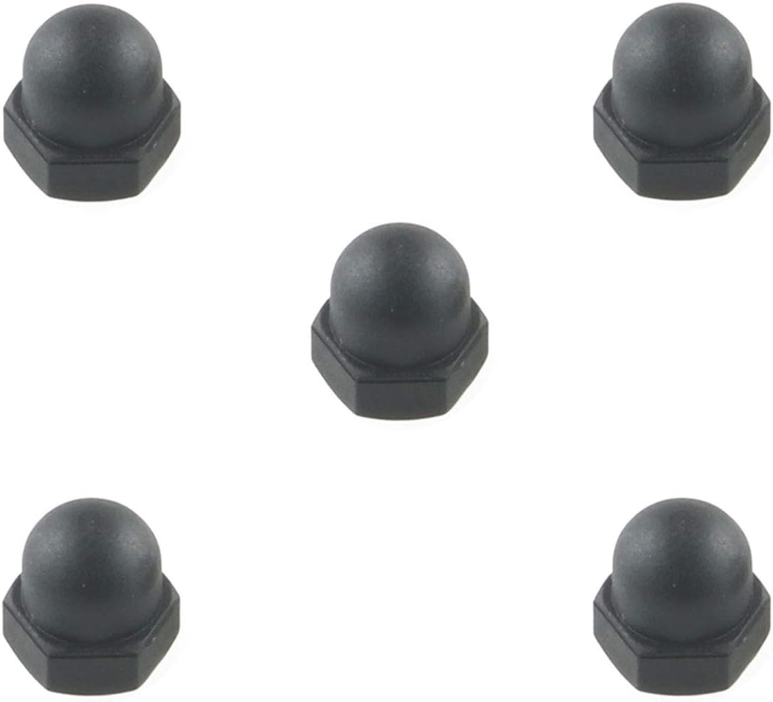 Amazon.com: E-outstanding 30pcs Black M4 Nylon Hex Acorn Nuts Hexagon ...