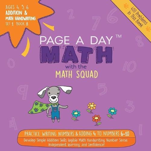 Addition & Math Handwriting Book 8: Practice Writing Numbers & Adding 4 ...