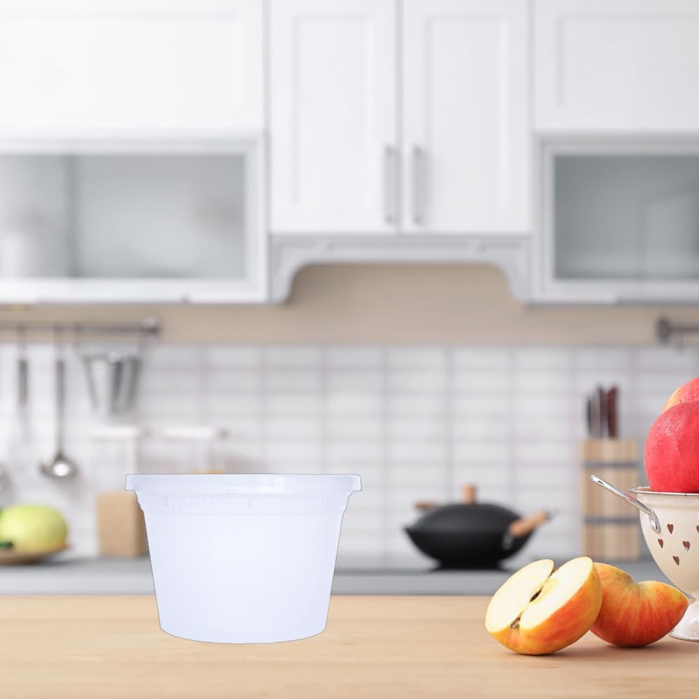 Amazon.com: 16 OZ Plastic Container with Lids - 48 Set | Leakproof ...