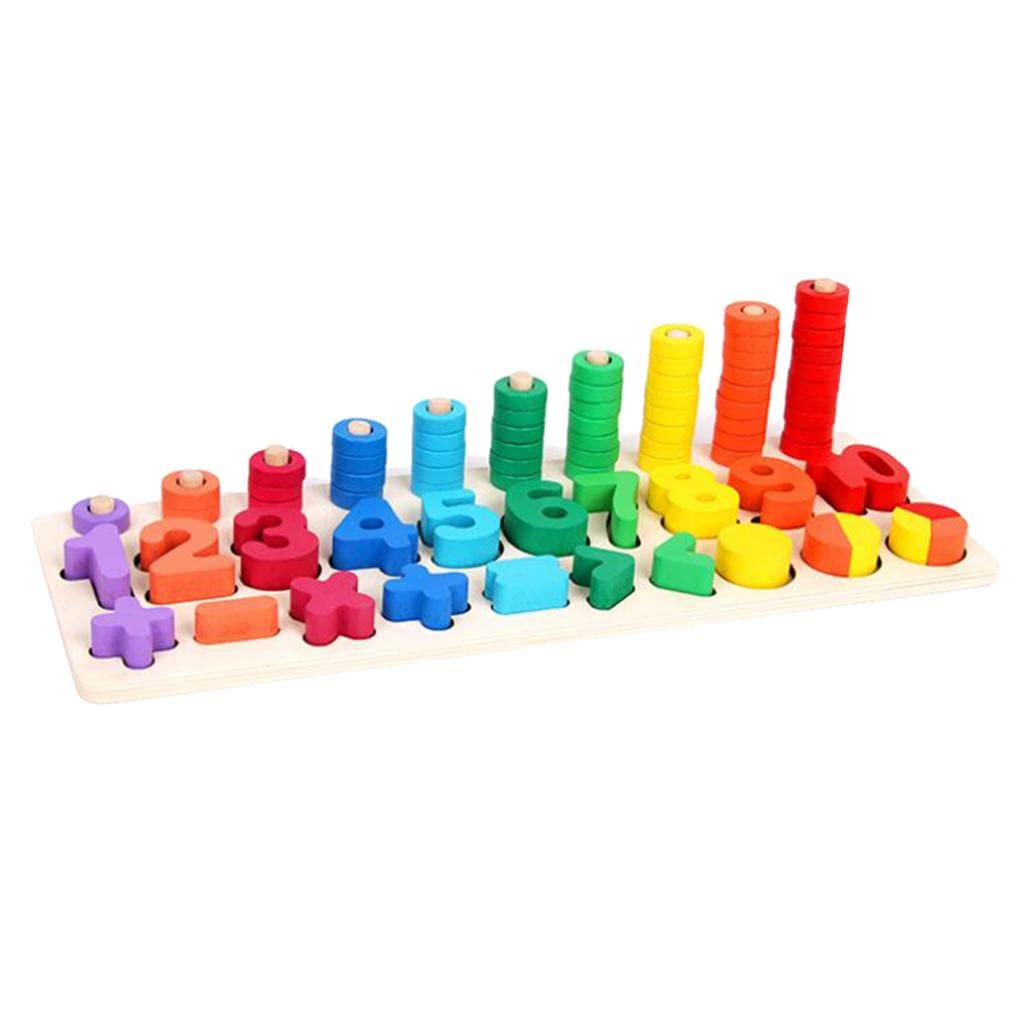 Wooden Math Blocks Sorting Puzzle Board Preschool Learning Toys Style_2 ...