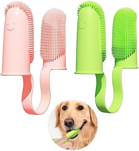 Amazon.com: Pijaborg Finger Toothbrush for Dogs, Dog Toothbrush 2 Pack ...