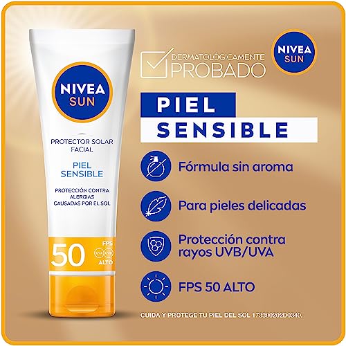 Precios Protector Solar Facial FPS 50+ Nivea Sun Piel Sensible 50ml ...