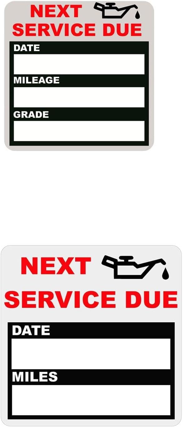 Amazon.com: 120pcs Oil Change Stickers Static Cling and 200pcs Oil ...
