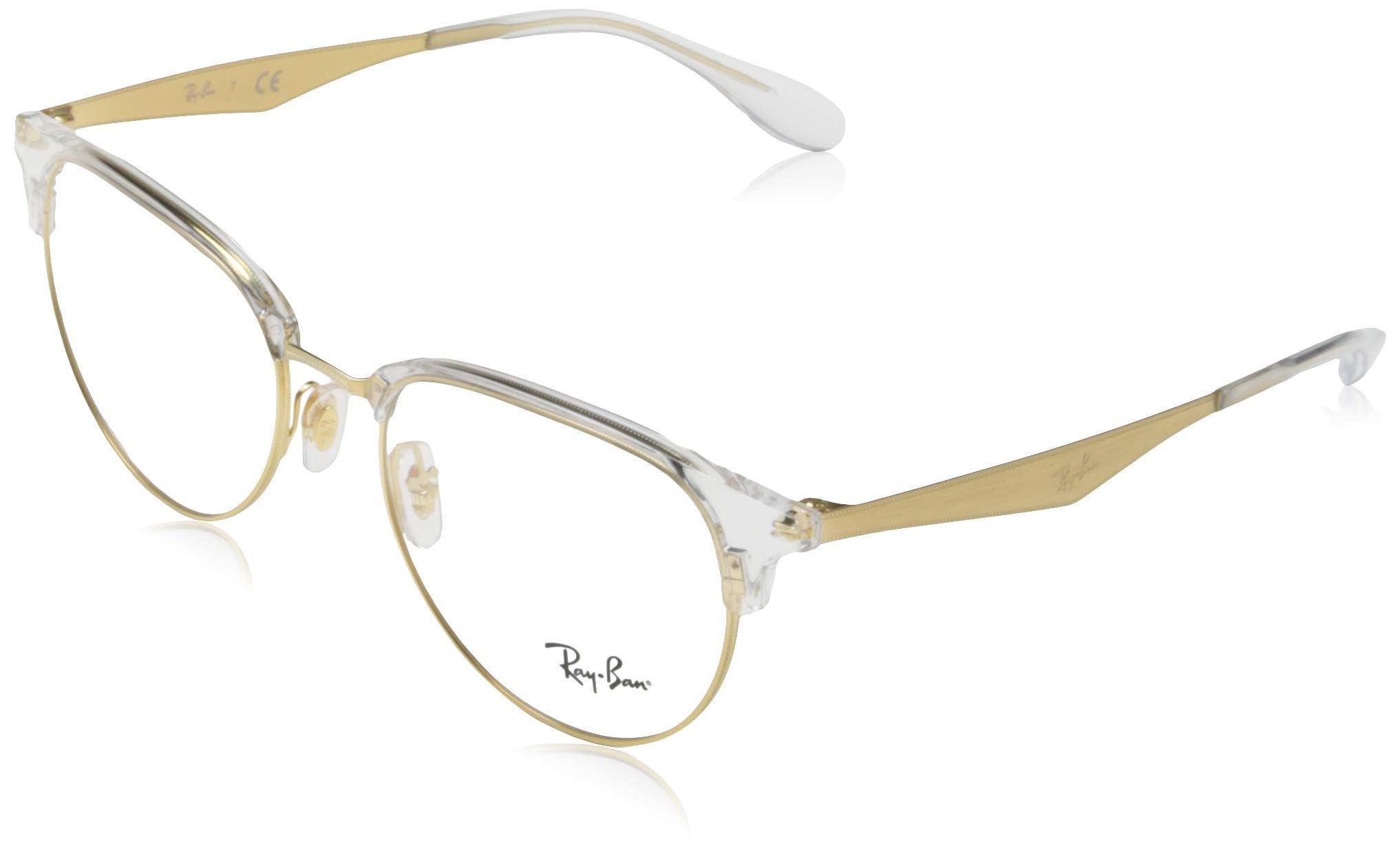 Amazon.com: Ray-Ban RX6396 Round Prescription Eyeglass Frames, Arista ...