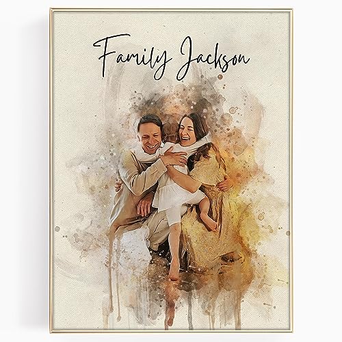price Custom Family Portrait from Photo, Personalized Oil Painting on ...