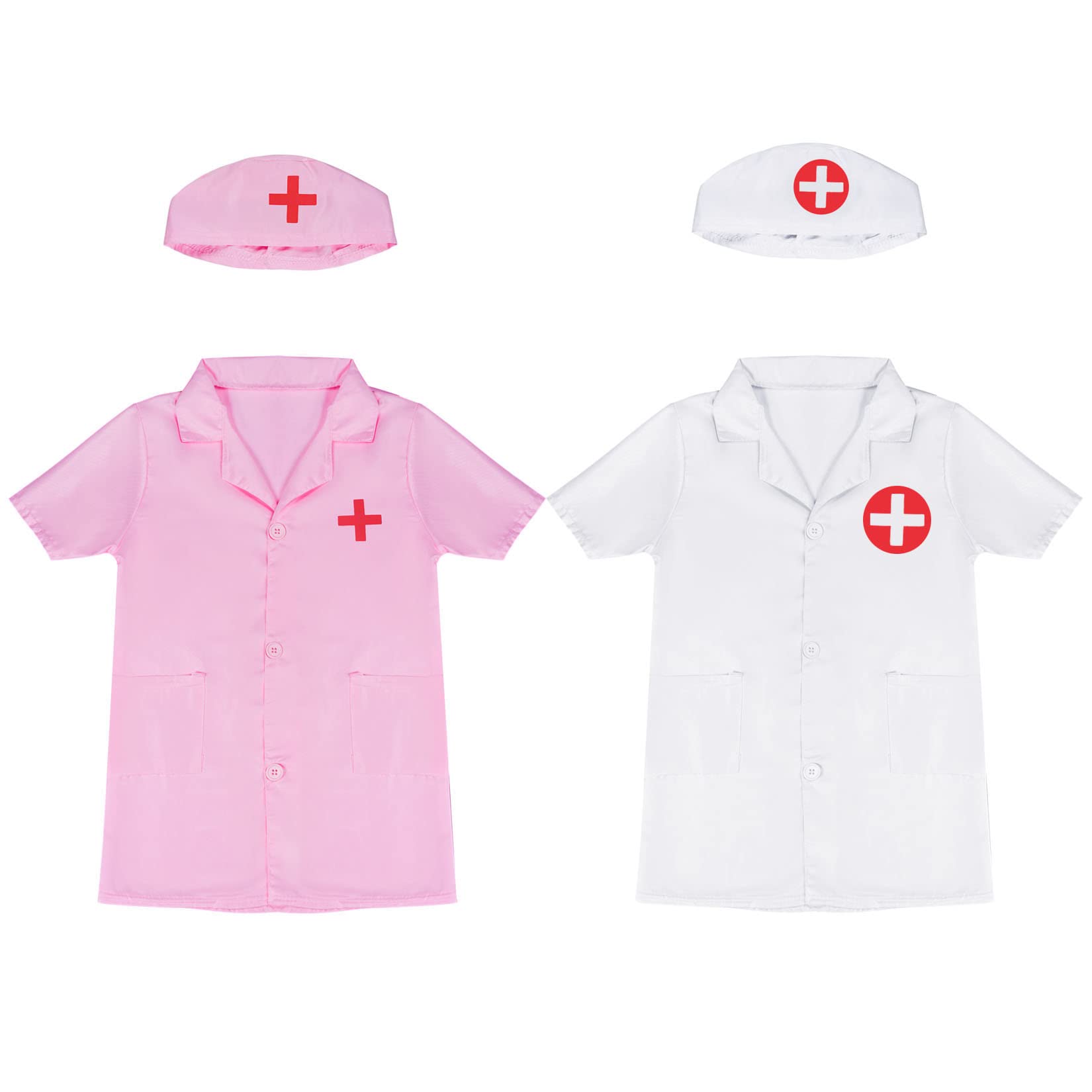 Amazon.com: 2 Sets Doctor Costume Doctor Coat Scrubs Doctor Dress Up ...